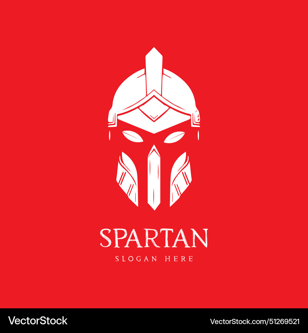 Powerful spartan logo Royalty Free Vector Image