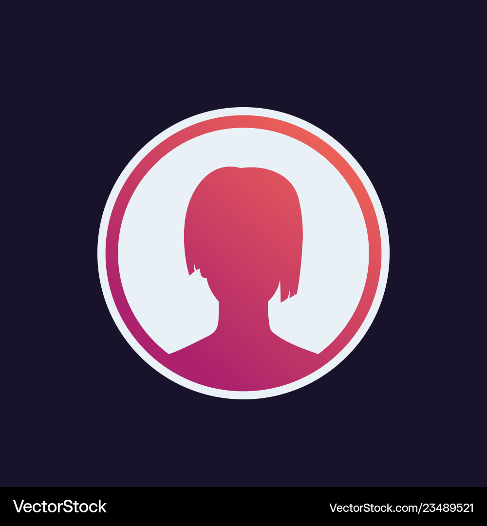 Profile placeholder default avatar girl Royalty Free Vector