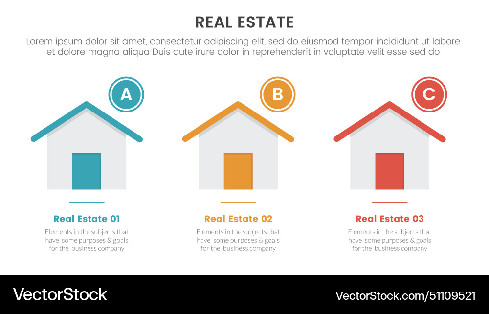 Real estate property infographic template banner Vector Image