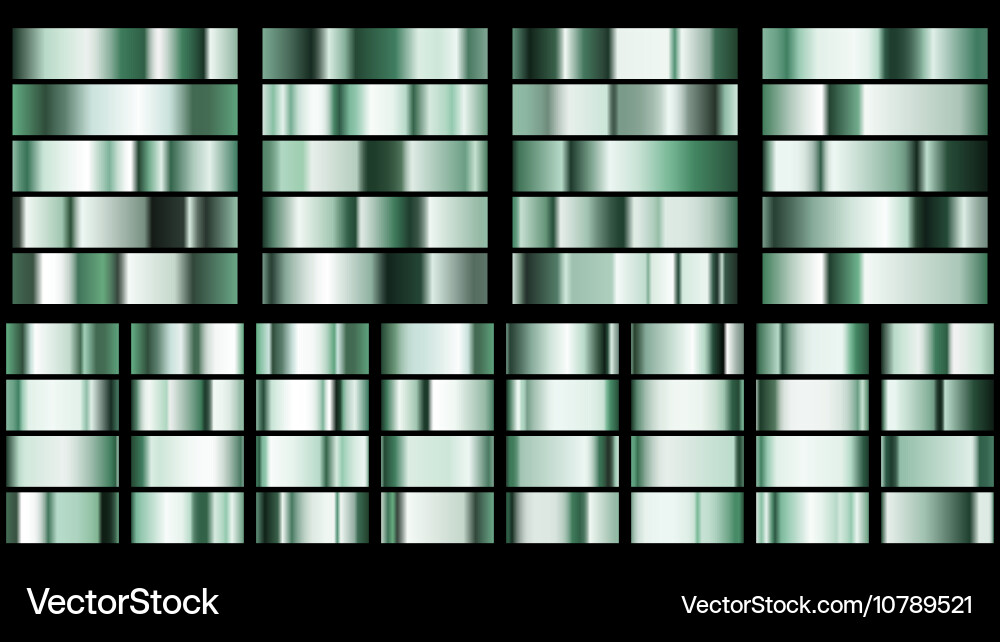 Set of metal gradients Royalty Free Vector Image