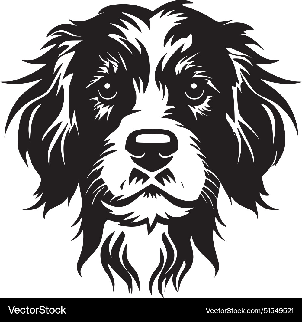 Terrier dog - black and white Royalty Free Vector Image