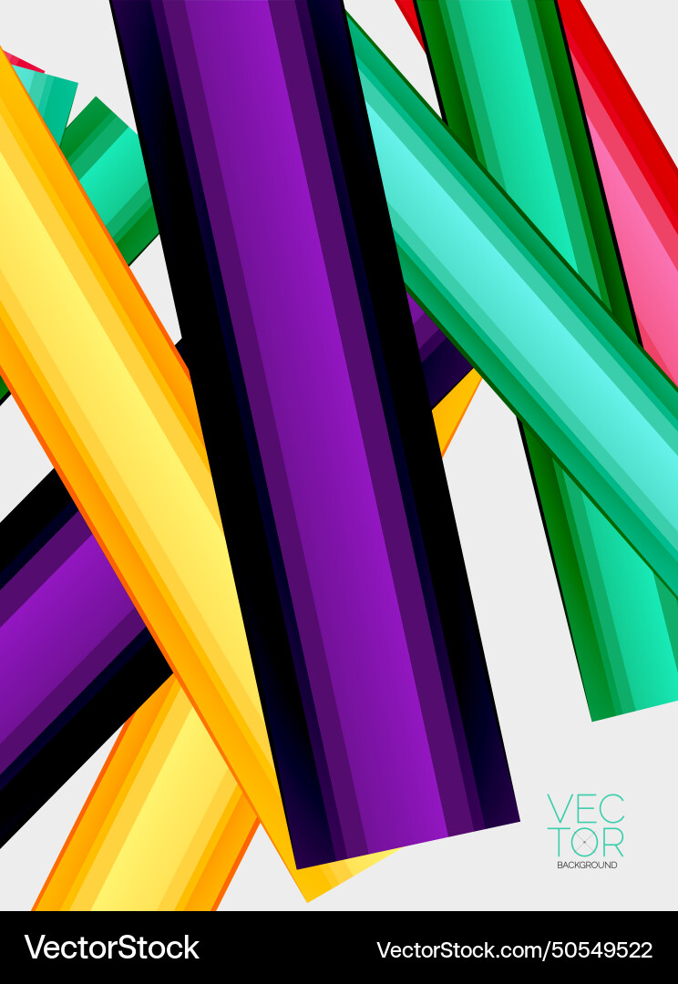 Abstract color straight lines background Vector Image