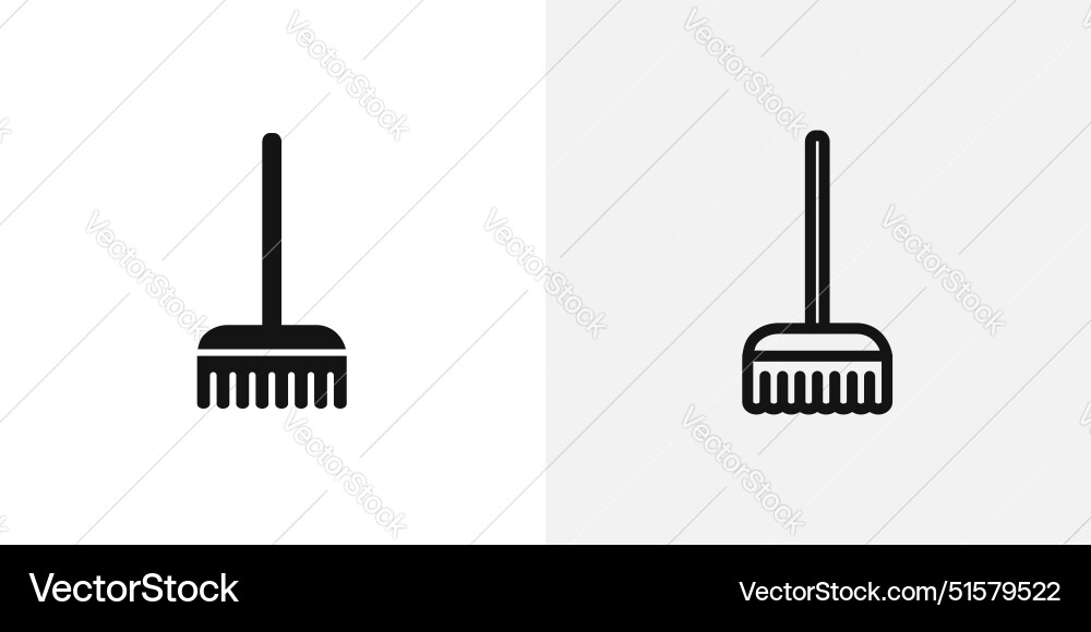 Broom icon set Royalty Free Vector Image - VectorStock