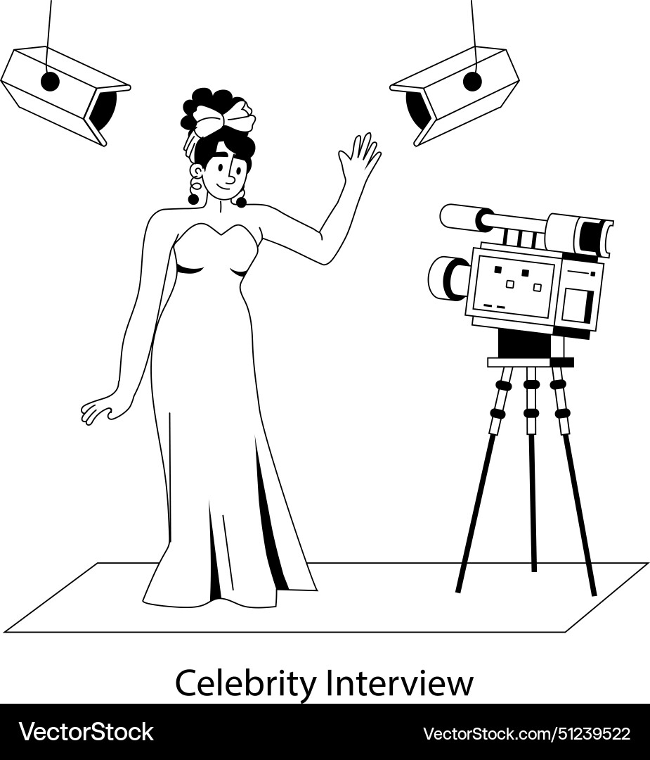 Celebrity interview Royalty Free Vector Image - VectorStock
