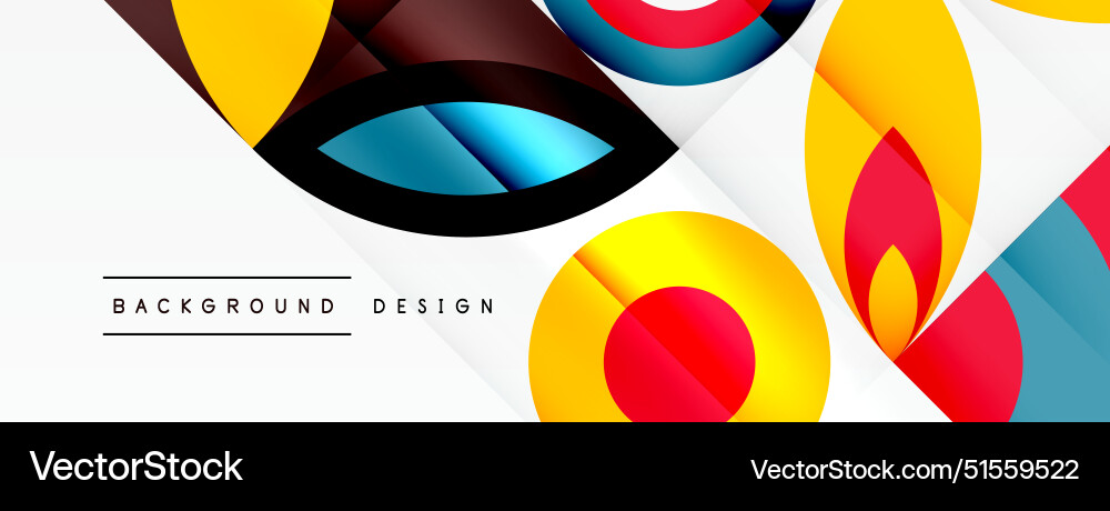 Circles and petals geometric beautiful abstract Vector Image