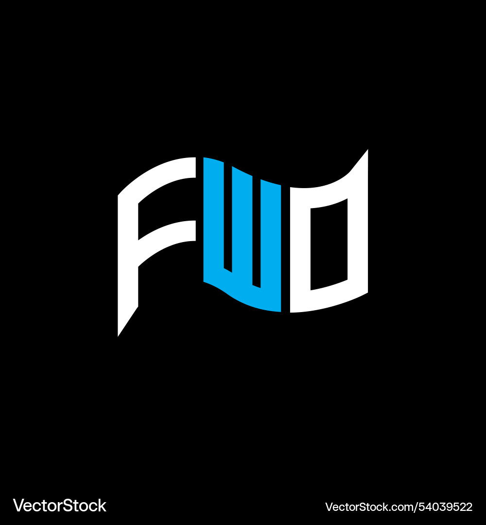 Fwo logo design simple and modern Royalty Free Vector Image