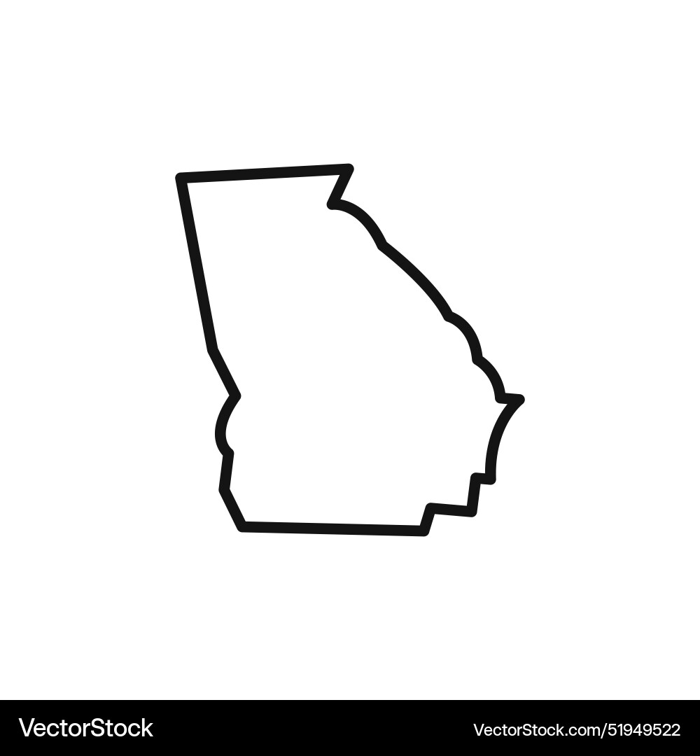 Georgia logo sign outline Royalty Free Vector Image