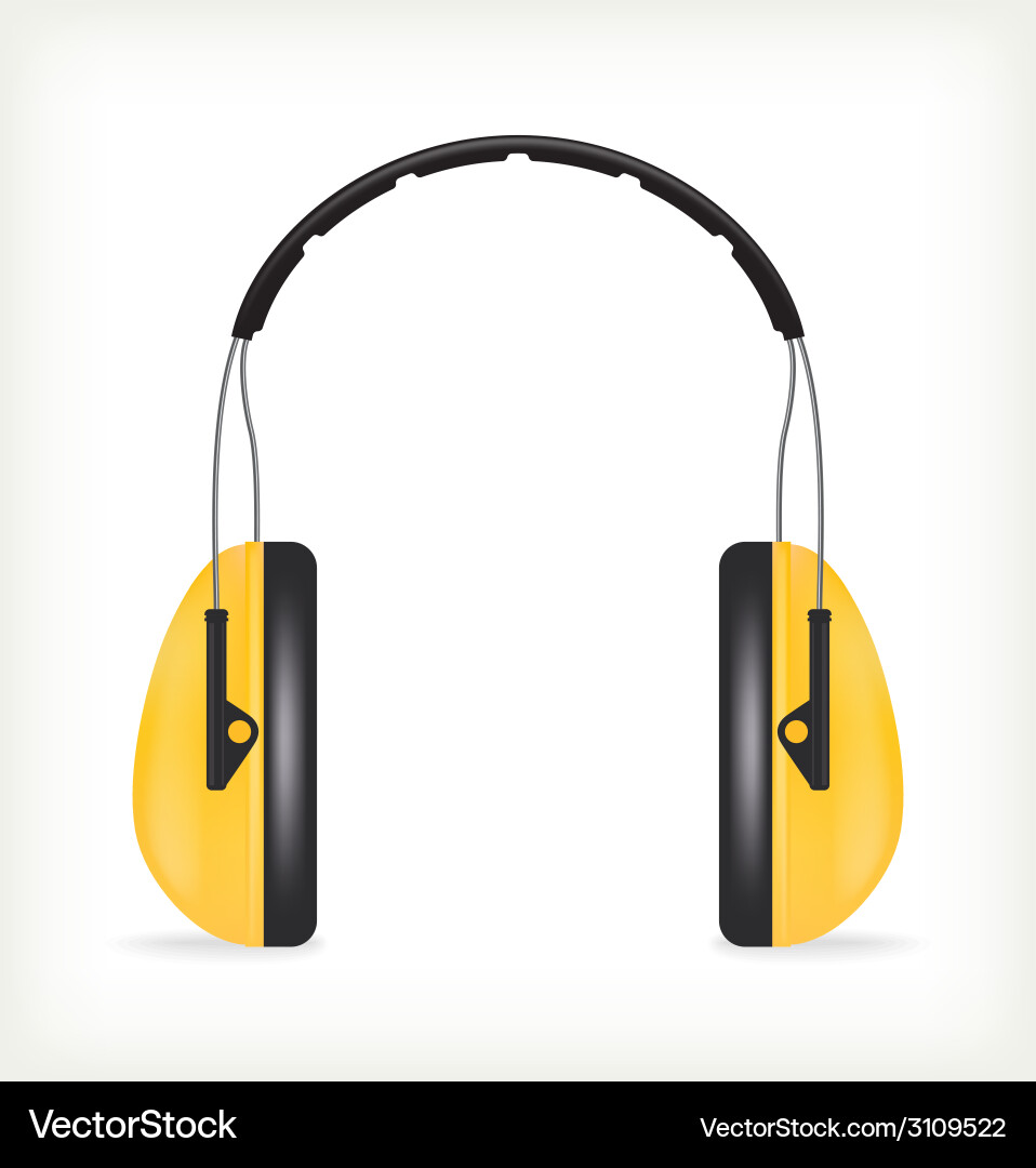 Headphones for ear protection Royalty Free Vector Image