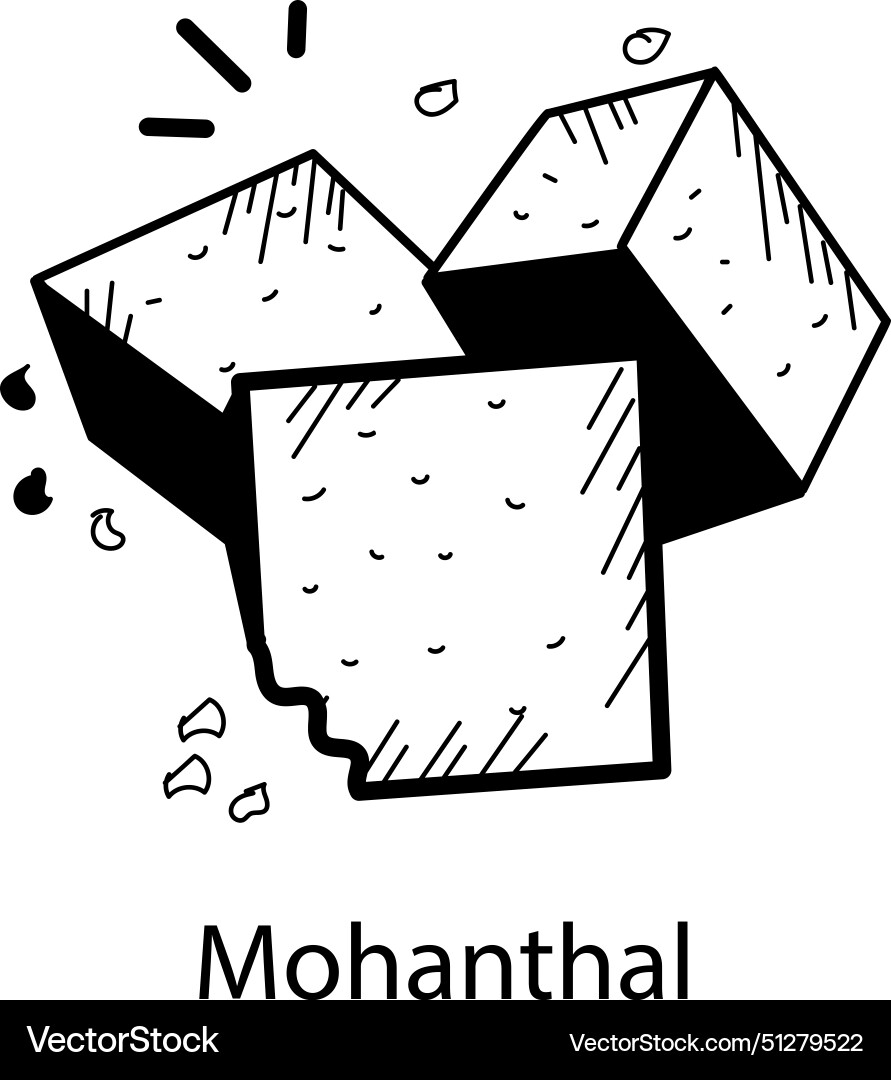 Mohanthal Royalty Free Vector Image - VectorStock