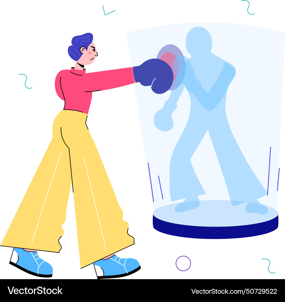 Vr boxing Royalty Free Vector Image - VectorStock