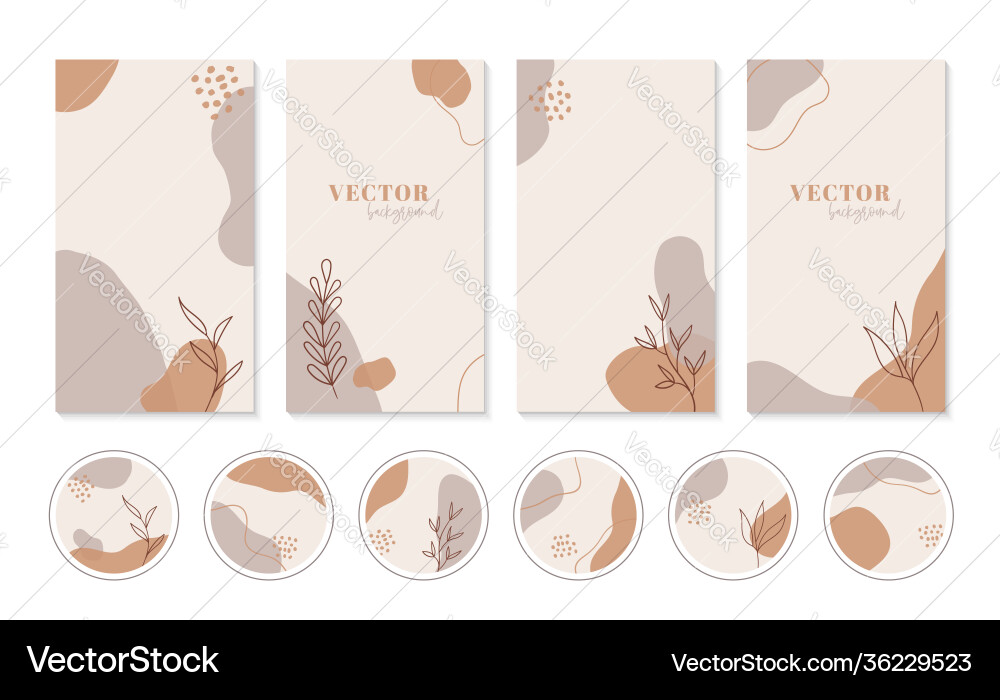 Abstract boho backgrounds and highlights icons Vector Image
