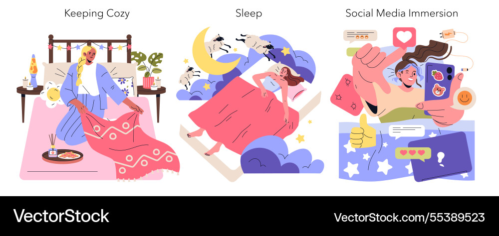 Bed rotting flat Royalty Free Vector Image - VectorStock