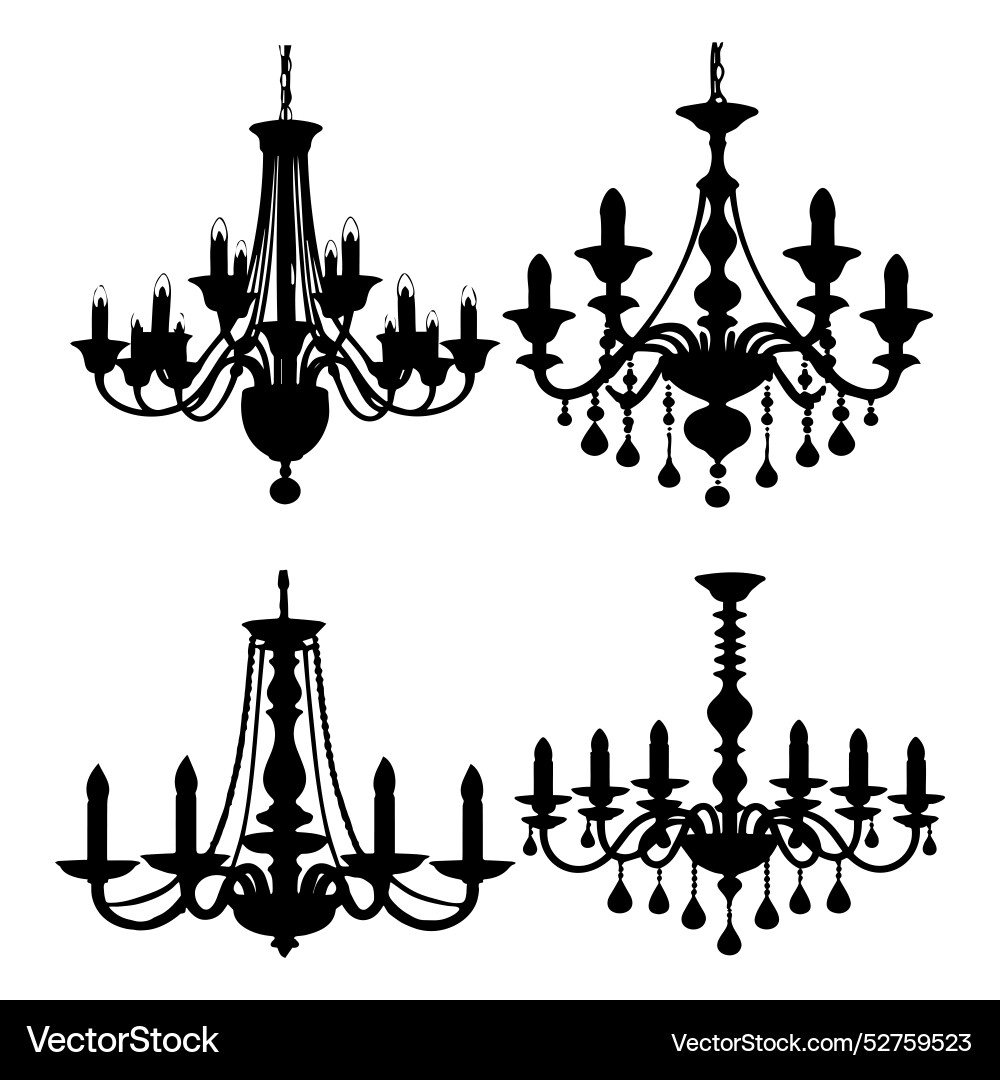 Chandelier art Royalty Free Vector Image - VectorStock