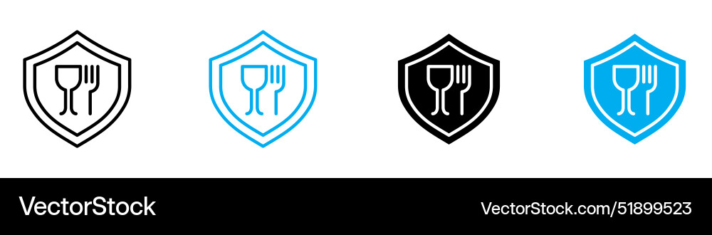 Food safety icon set collection for web Royalty Free Vector