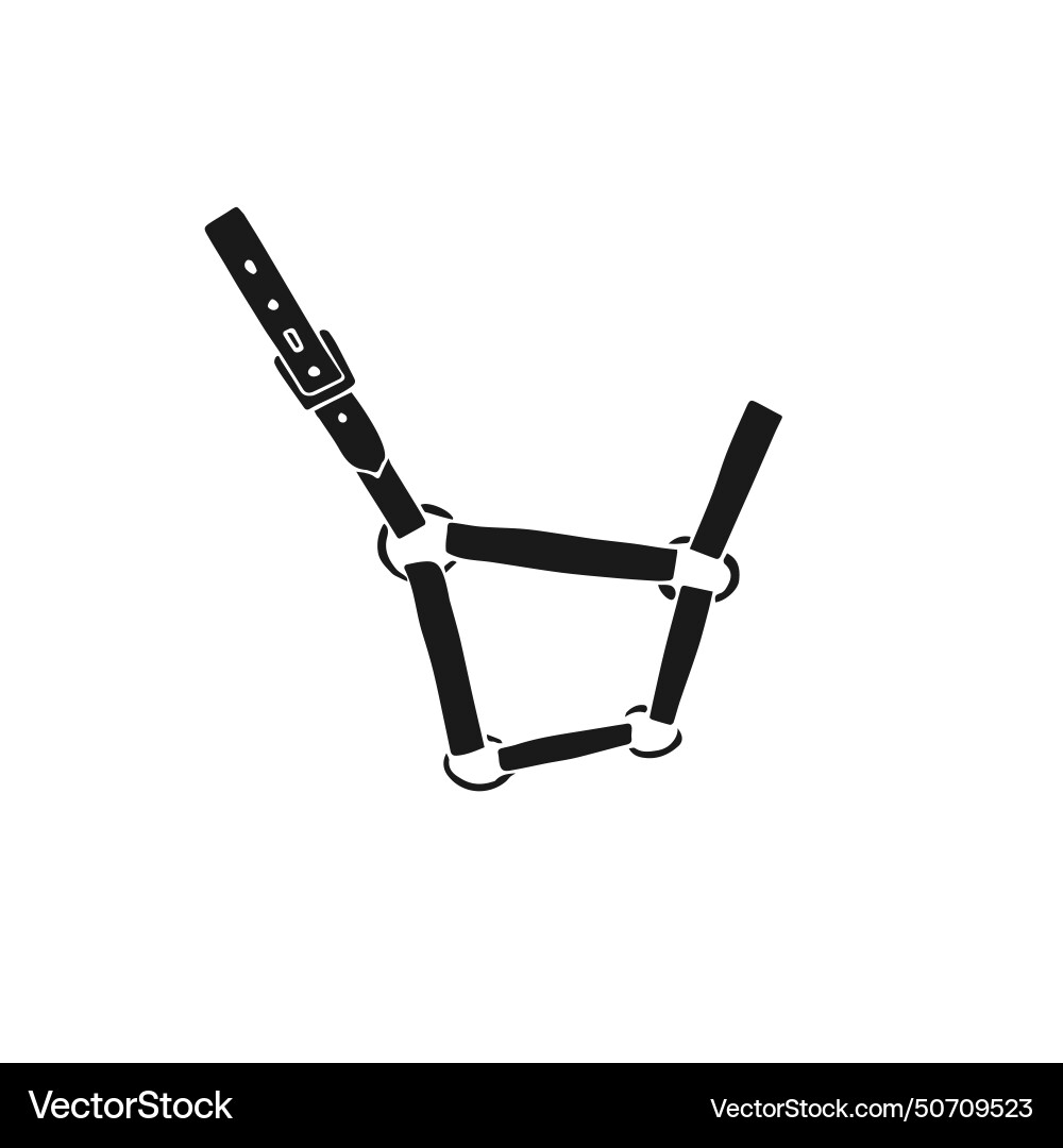 Hand drawn black horse halter Royalty Free Vector Image