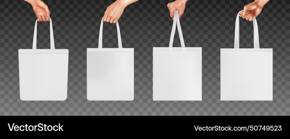 Realistic hand bags set Royalty Free Vector Image