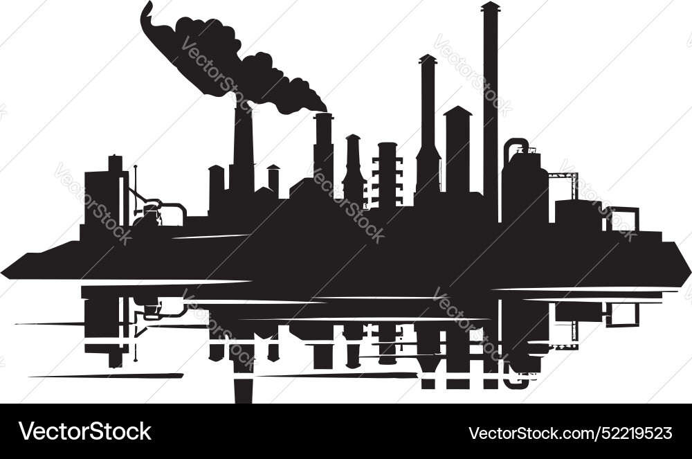 Sleek assembly glyph representing production Vector Image