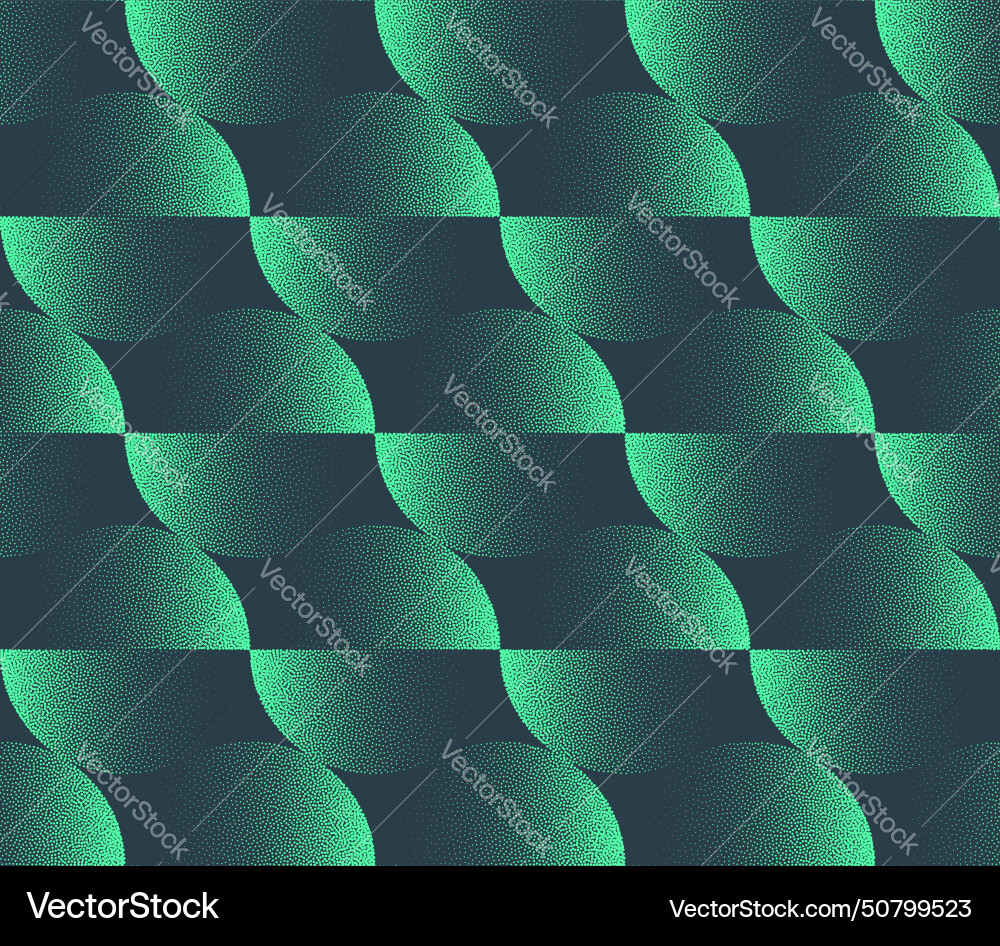 Split circles seamless pattern vibrant turquoise Vector Image