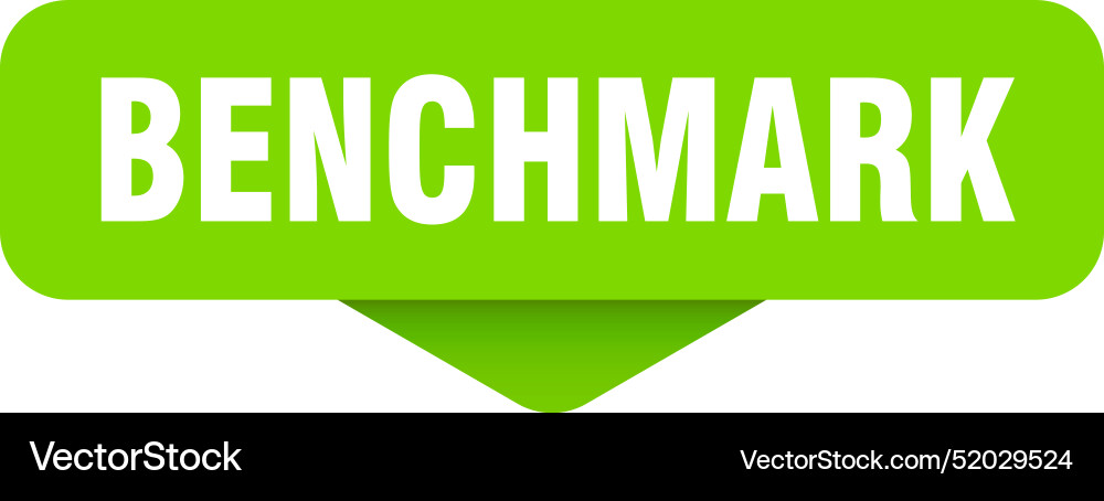 Benchmark sticker sign on transparent Royalty Free Vector
