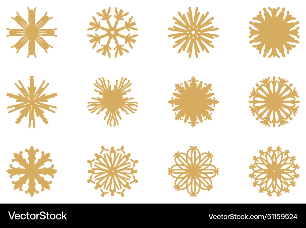 Decorative ornament shape icon set Royalty Free Vector Image