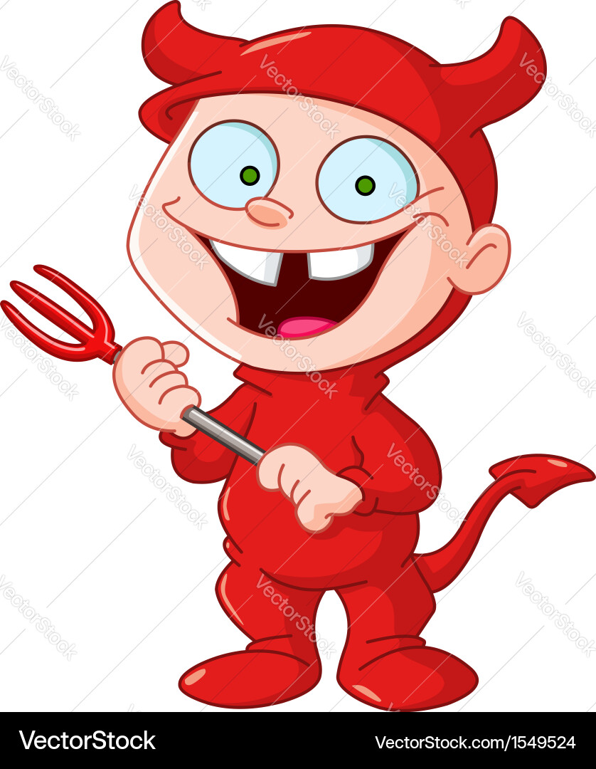 Devil kid Royalty Free Vector Image - VectorStock