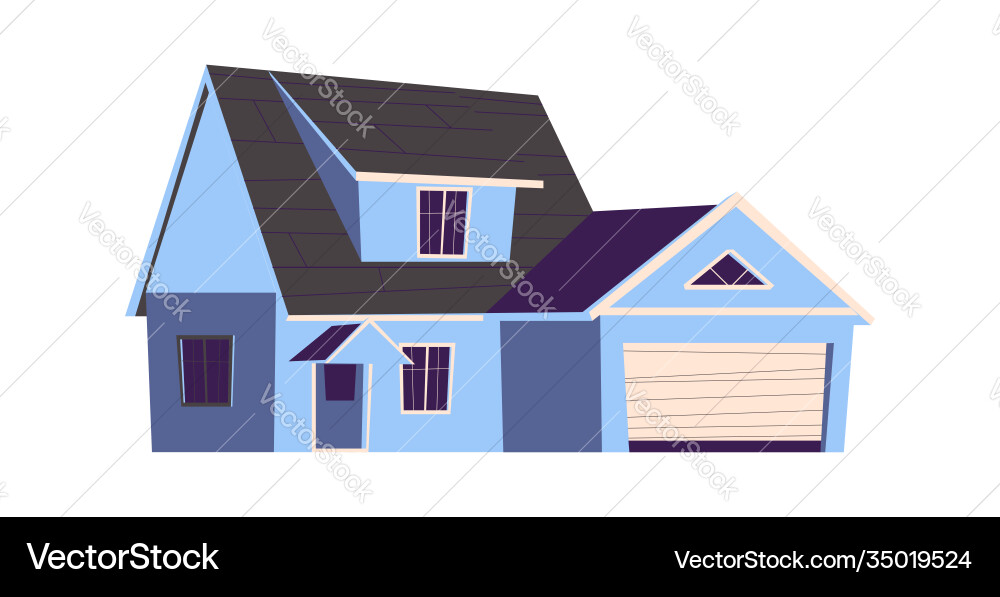 House building isolated Royalty Free Vector Image