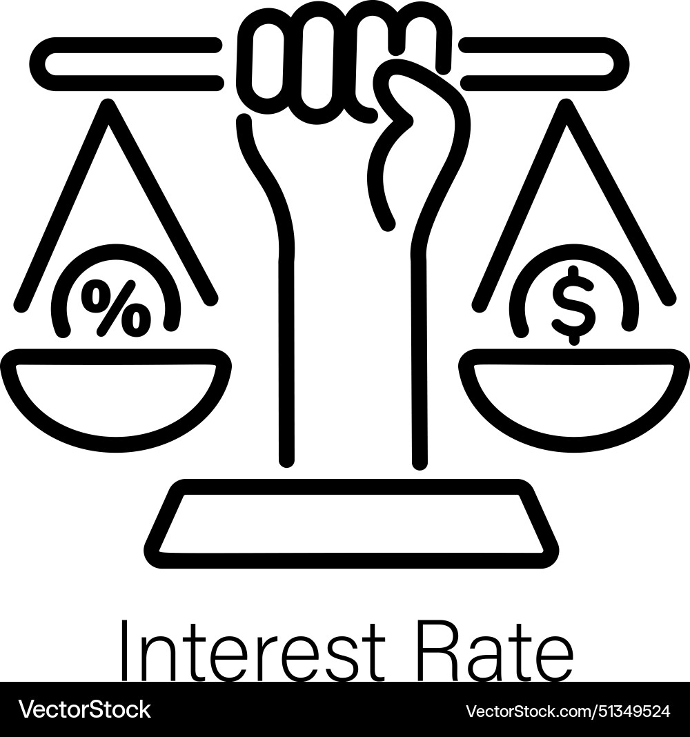 Interest rate Royalty Free Vector Image - VectorStock