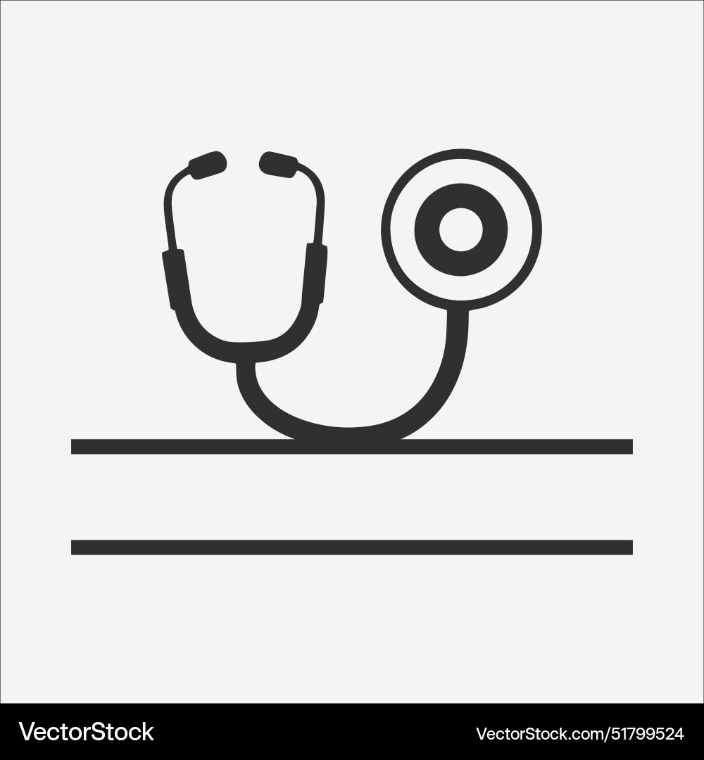 Medical logo design and stethoscope Royalty Free Vector