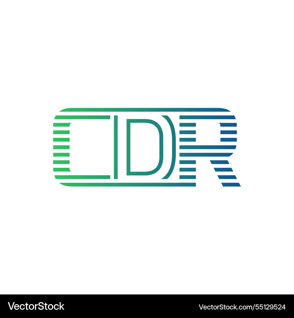 Modern cdr logo design letter minimalist Vector Image