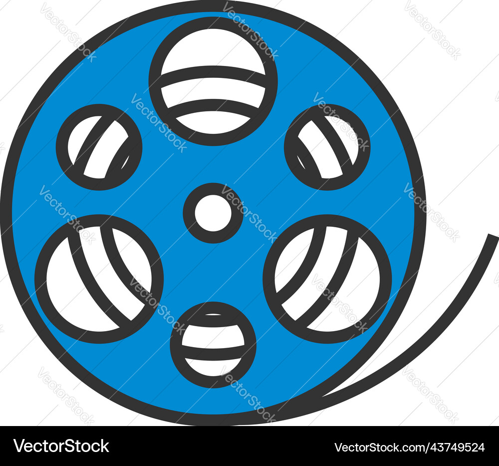 Movie reel icon Royalty Free Vector Image - VectorStock