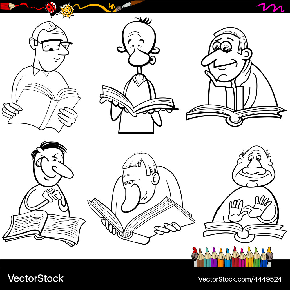 Reader Coloring Page
