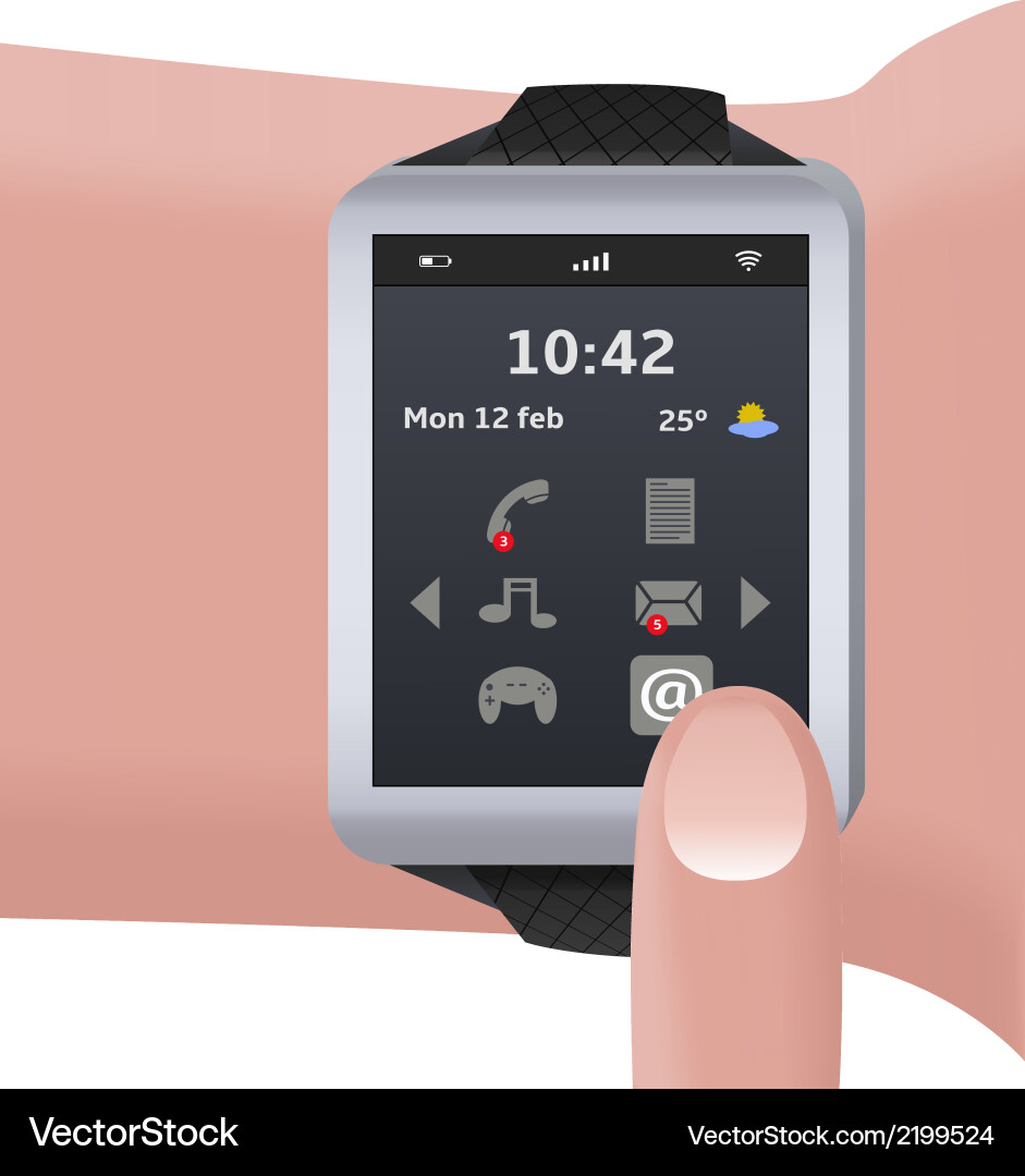 Smart clock Royalty Free Vector Image - VectorStock