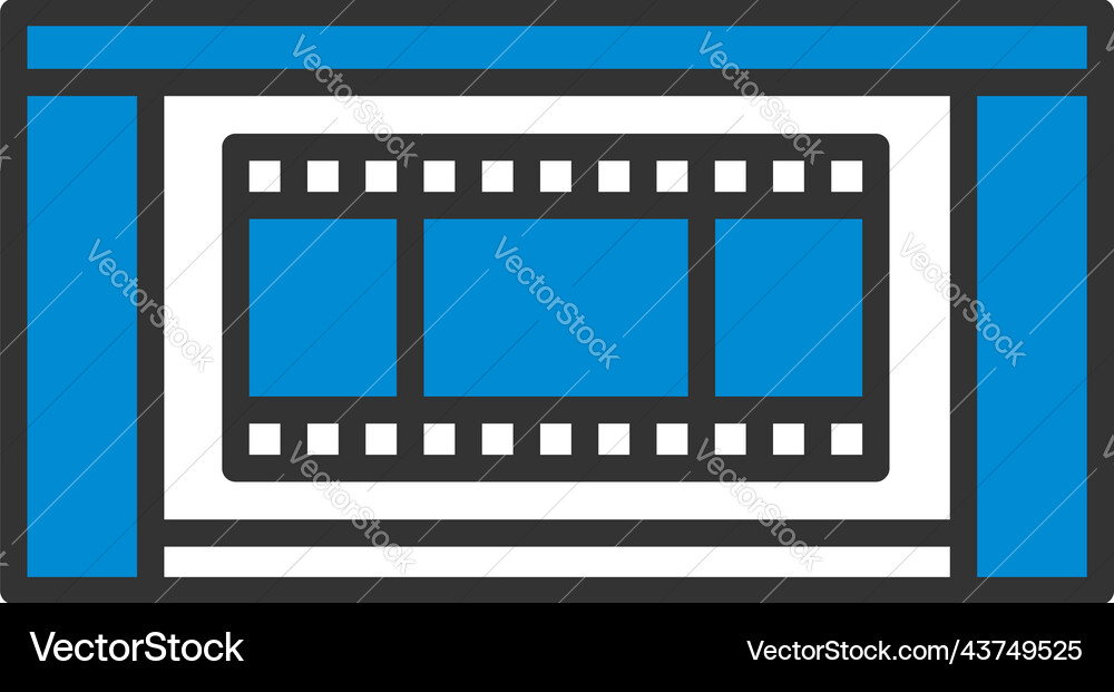 Cinema theater auditorium icon Royalty Free Vector Image