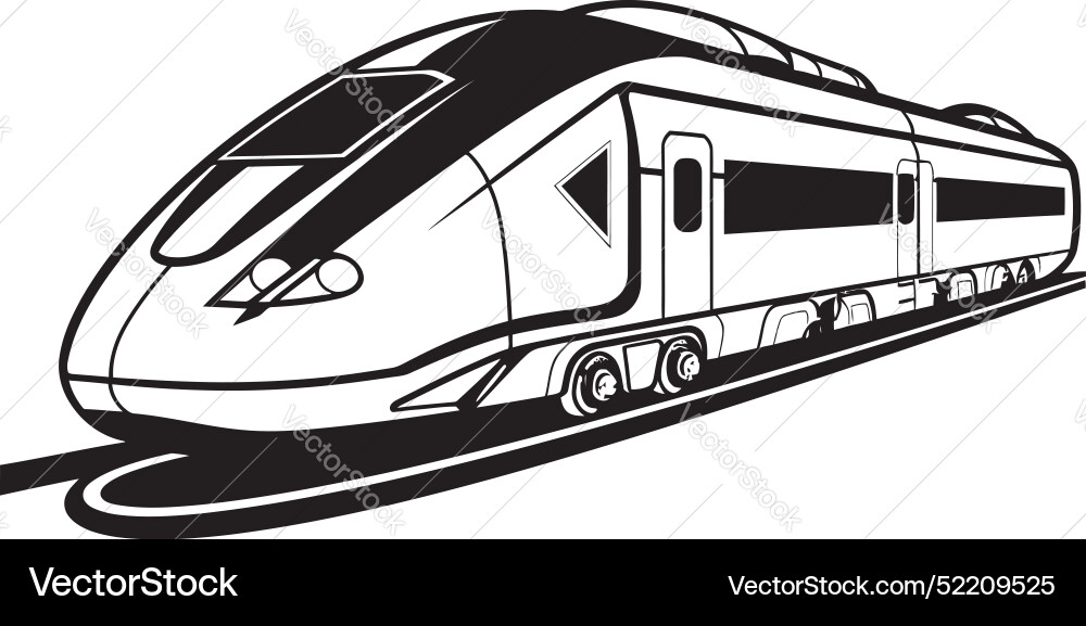 Express zoom sleek icon for high speed train Vector Image