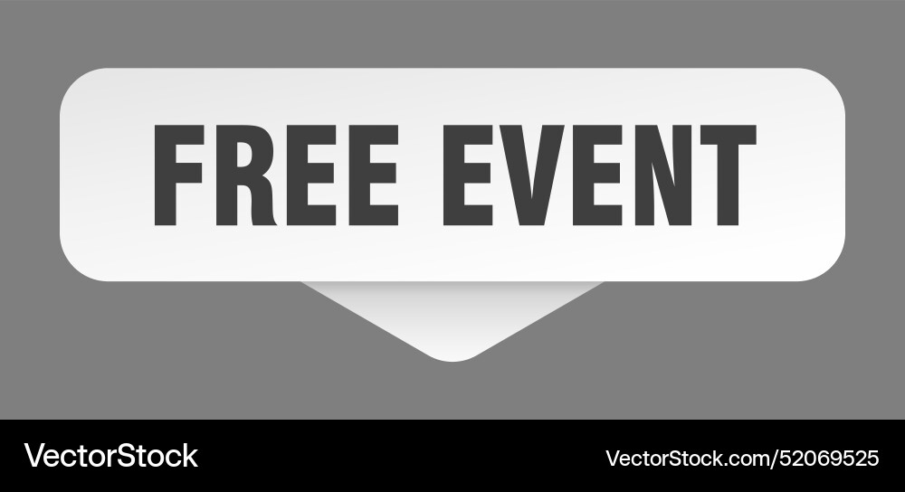 Free event sticker sign isolated Royalty Free Vector Image