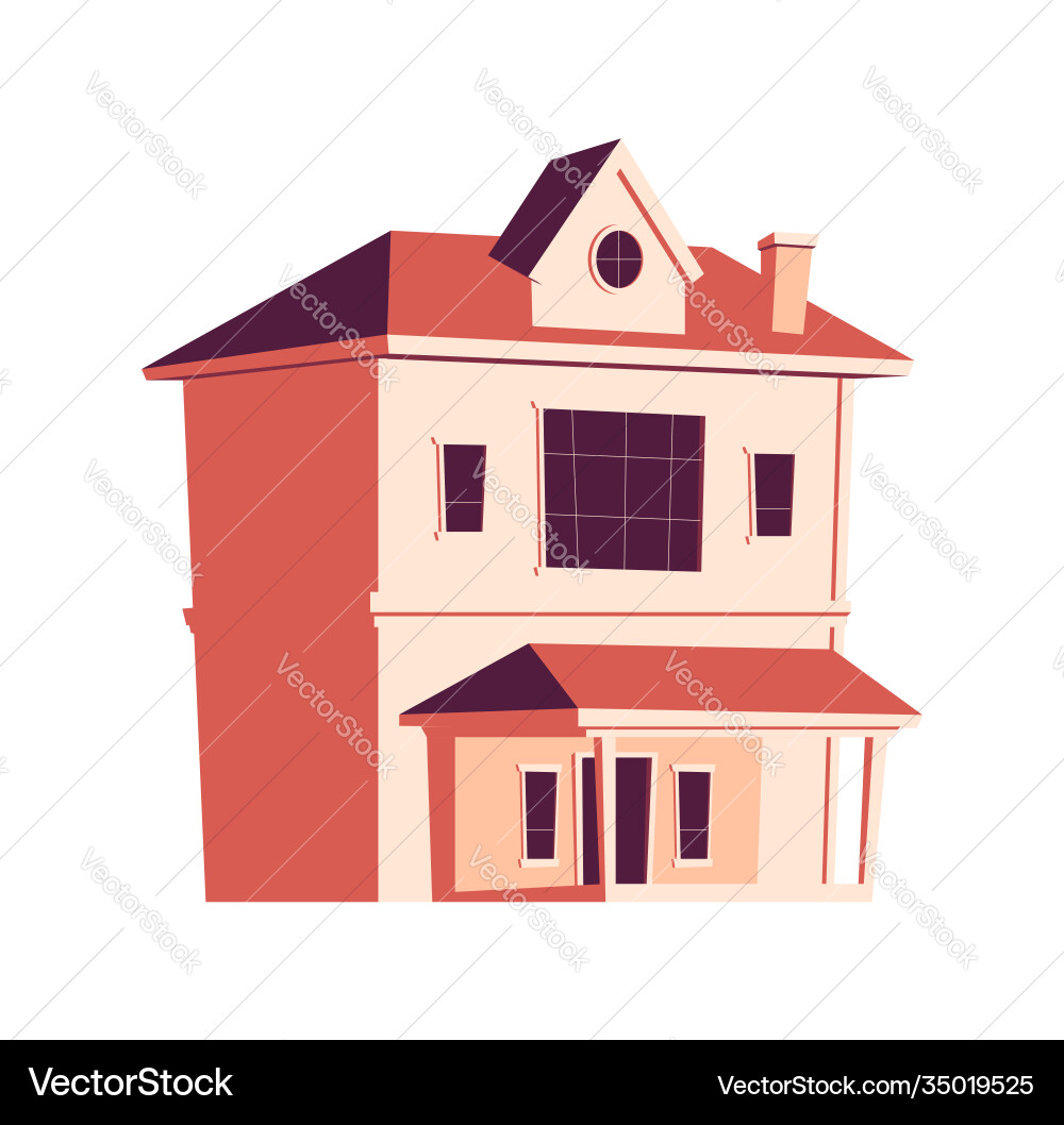 House building isolated Royalty Free Vector Image
