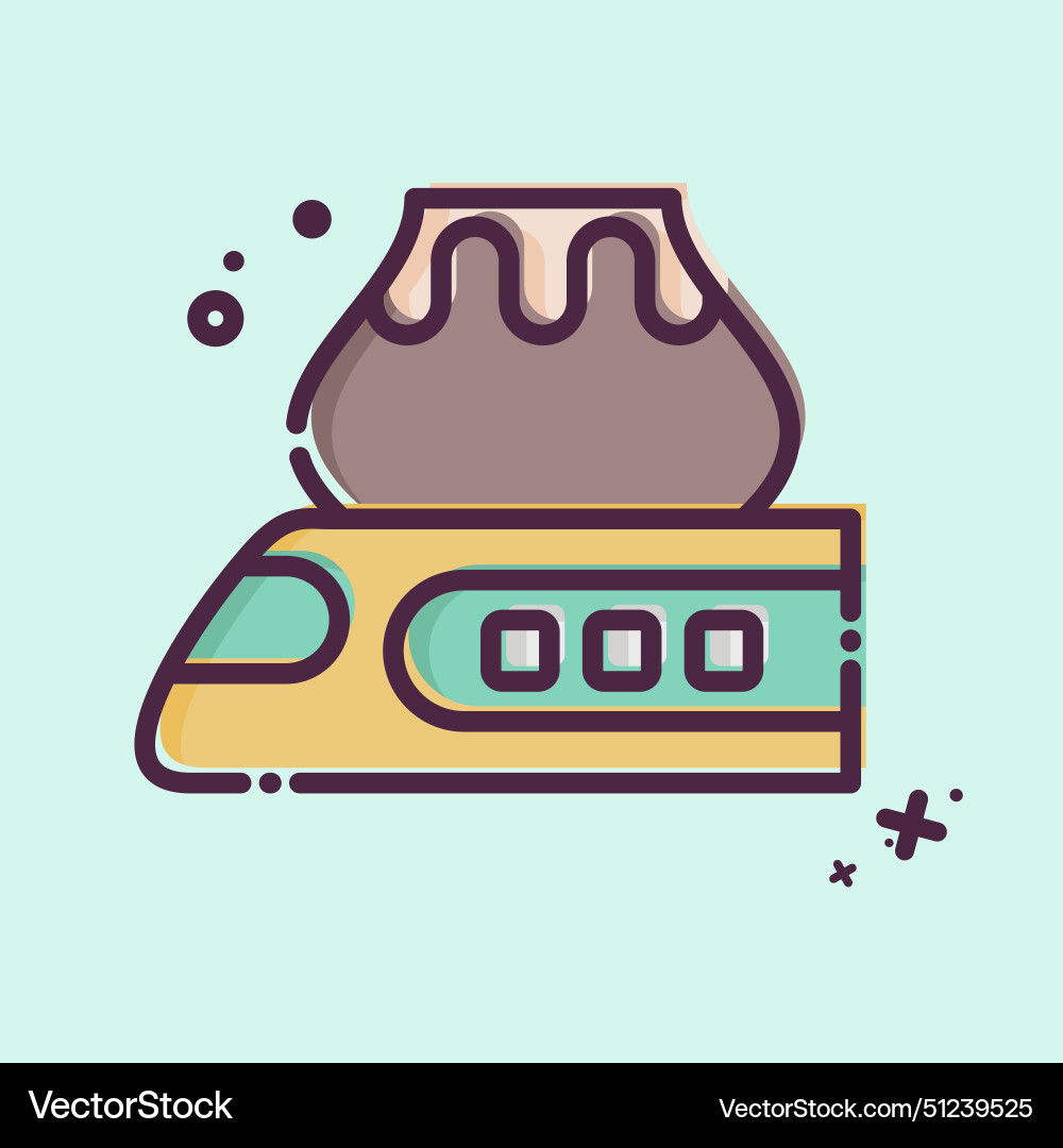 Icon high speed train related to station Vector Image