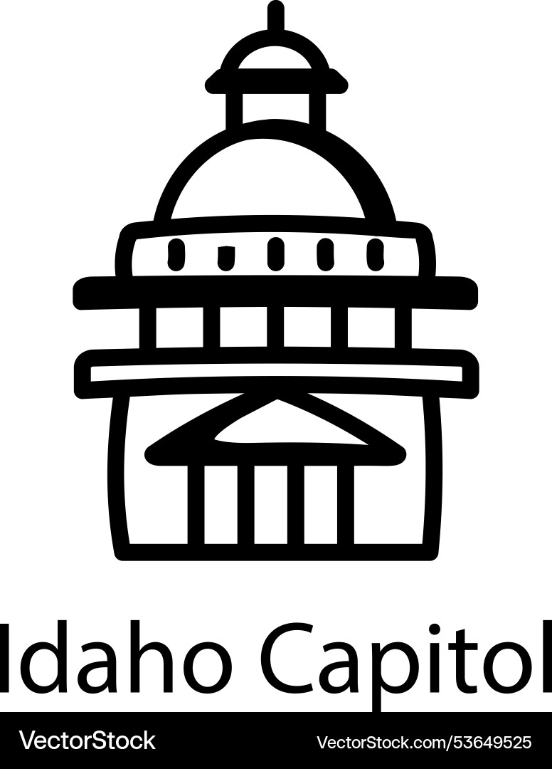 Idaho capitol Royalty Free Vector Image - VectorStock