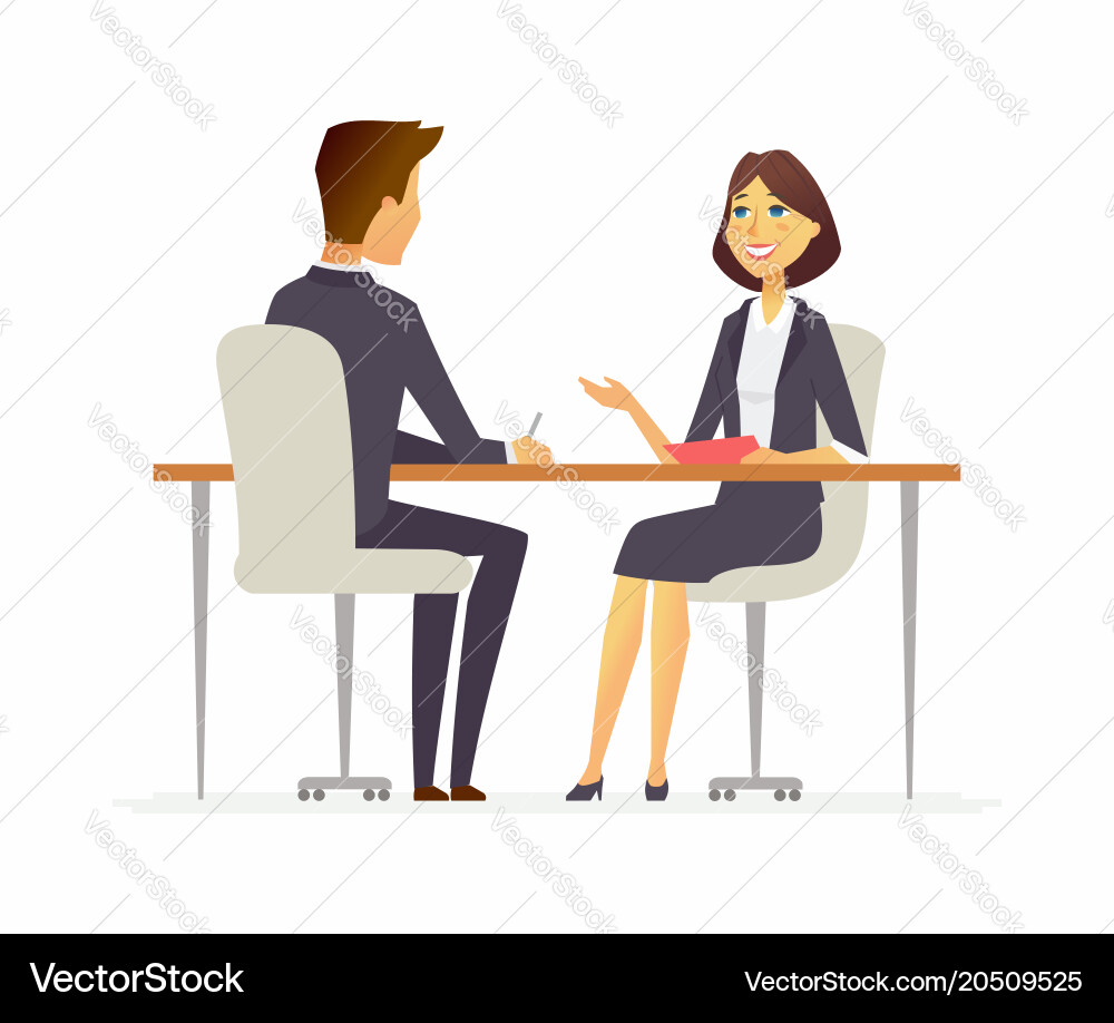 Job interview - cartoon people character isolated Vector Image