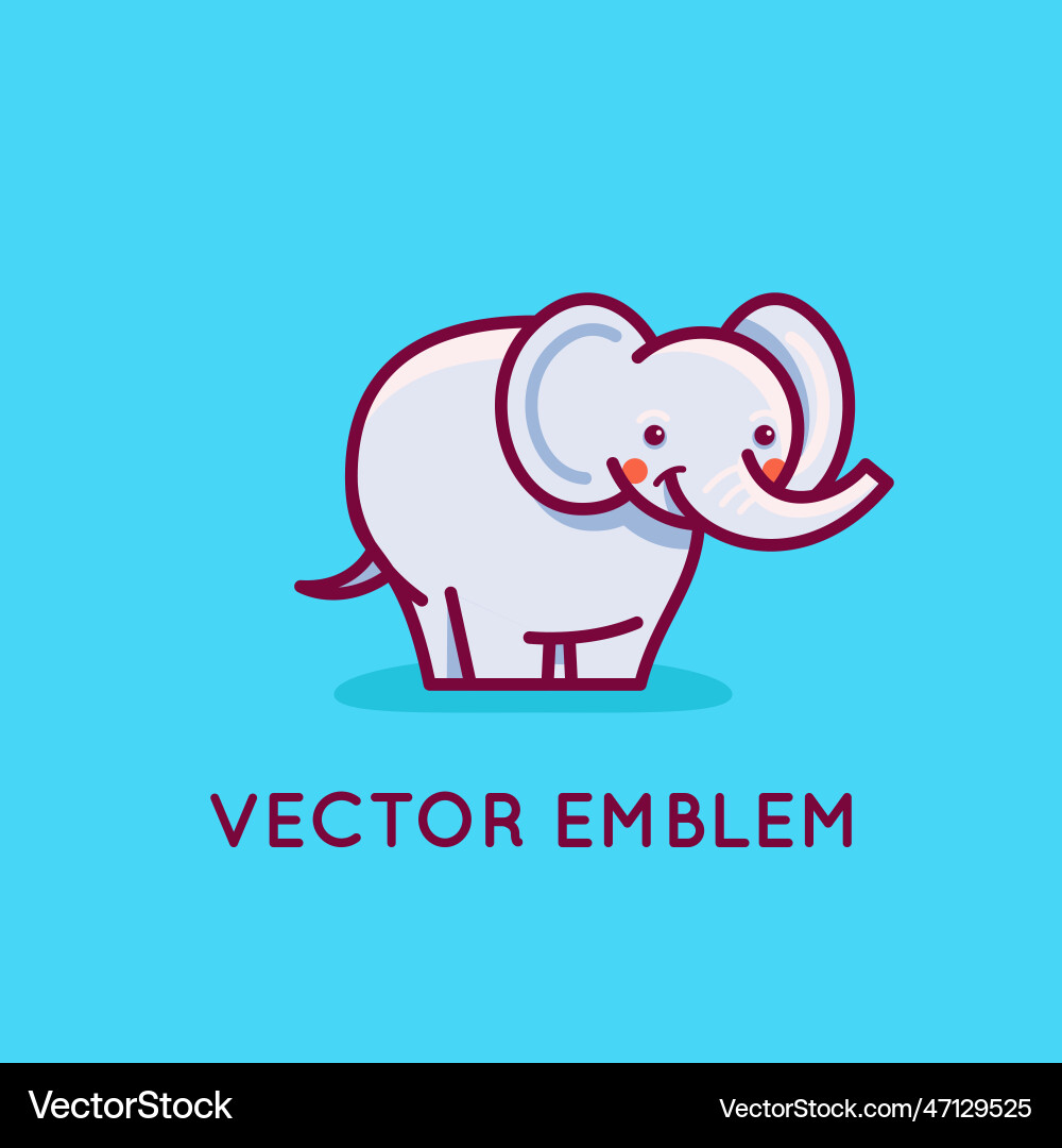 Logo design template in cartoon flat linear style Vector Image