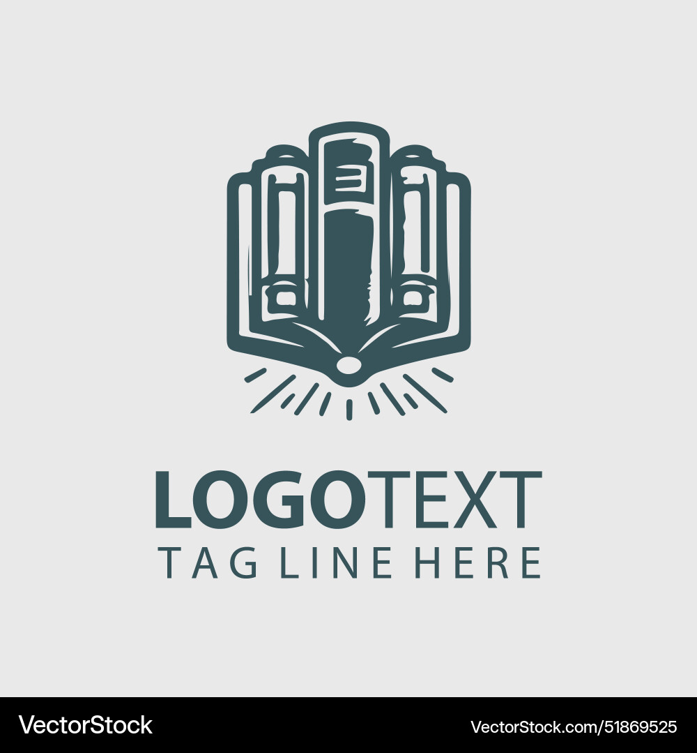 Open book logo Royalty Free Vector Image - VectorStock