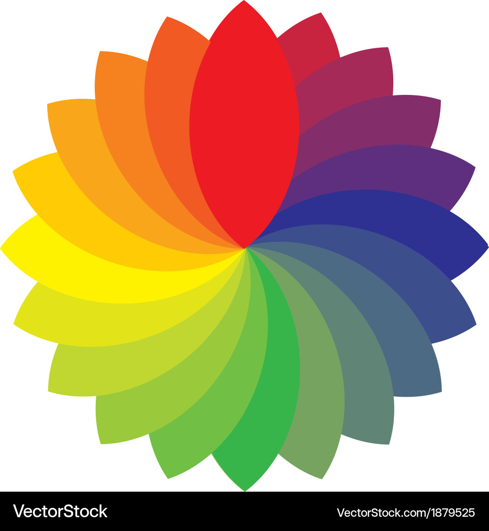Rainbow wheel Royalty Free Vector Image - VectorStock
