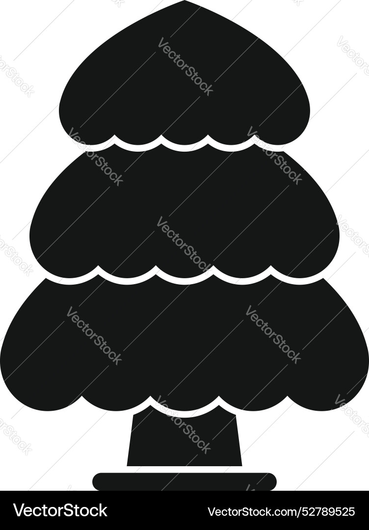 Simple icon of a tree with rounded crown Vector Image
