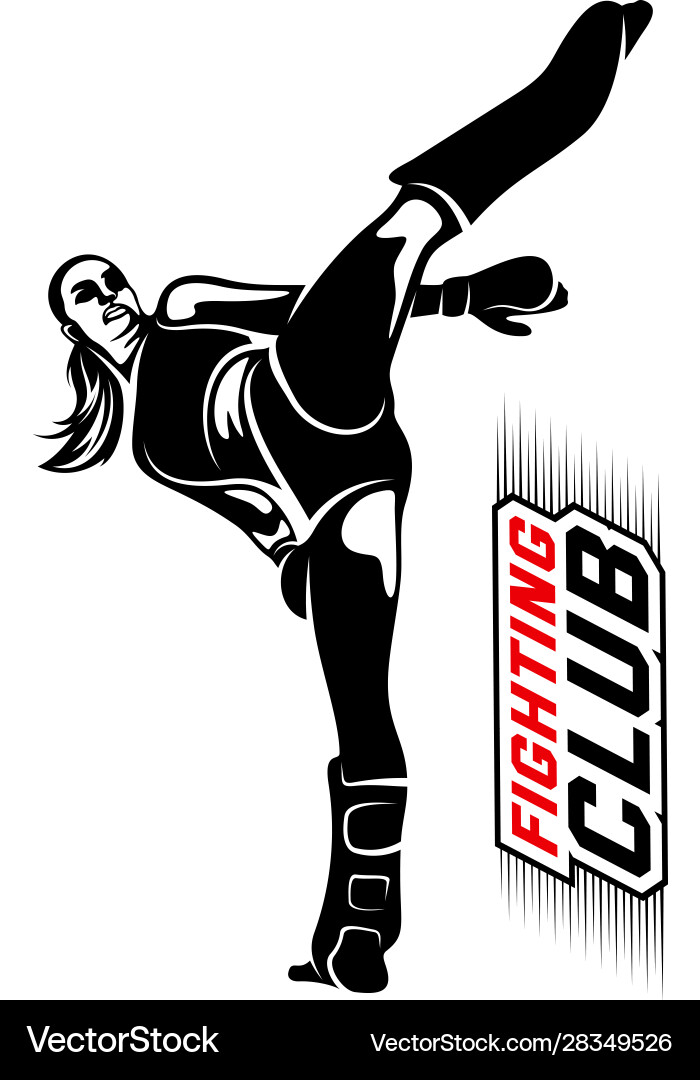 Fight player logo design boxing template Vector Image