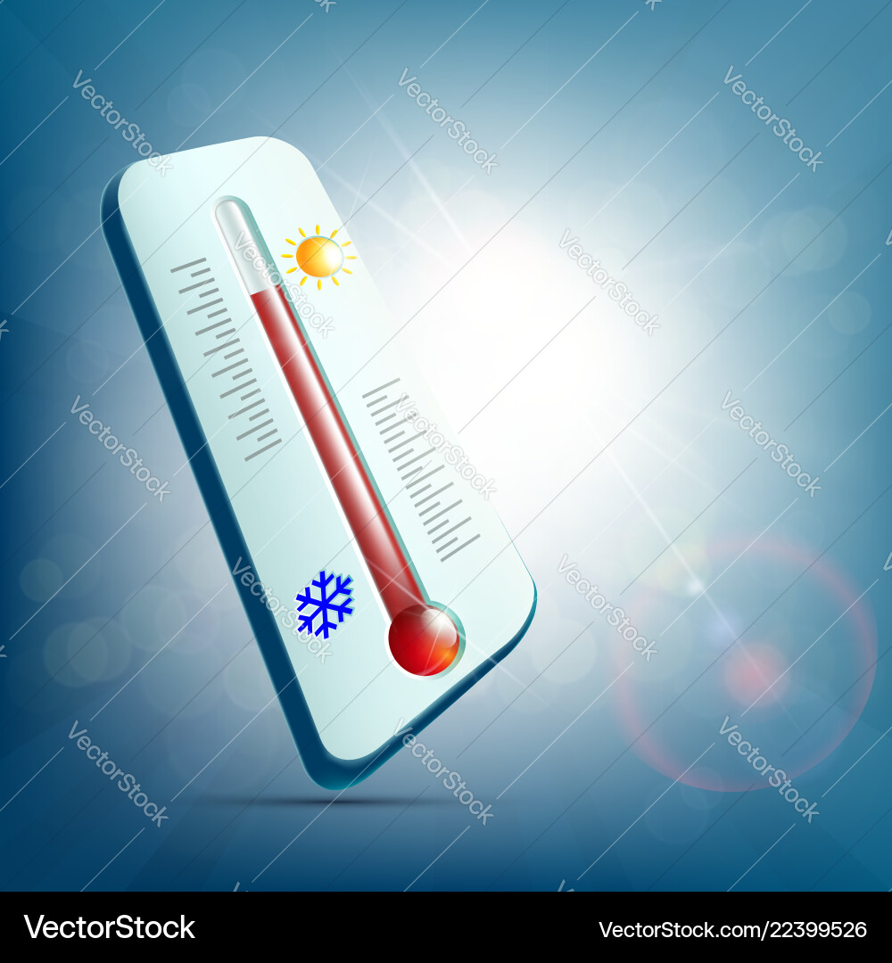 Meteorological thermometer for measuring Vector Image