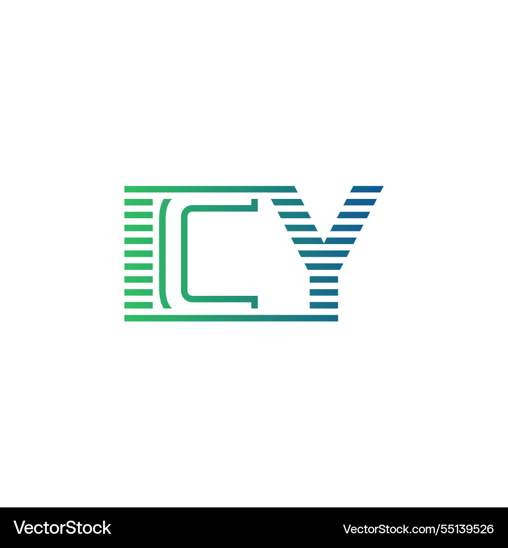 Modern icy logo design letter minimalist Vector Image