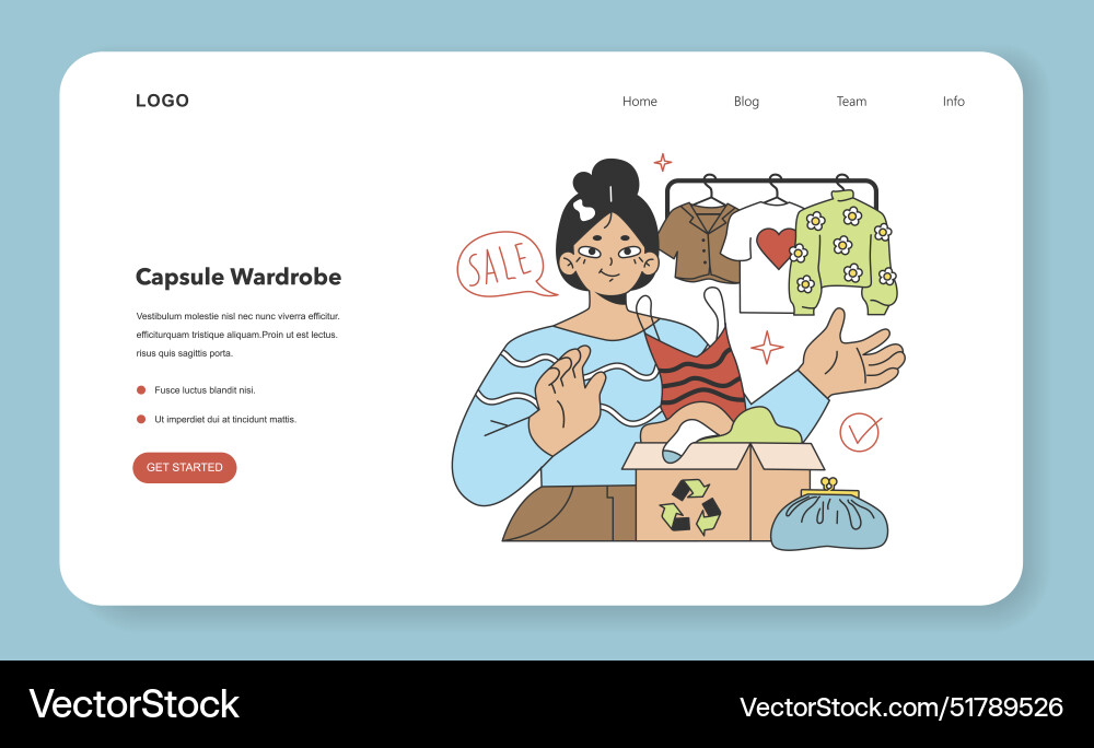 Wardrobe developing web banner or landing page Vector Image