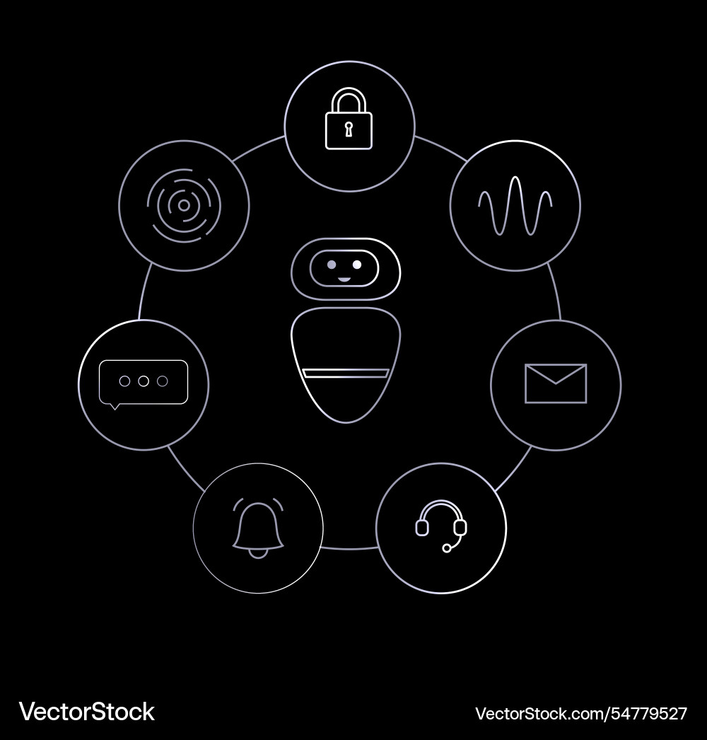 Ai chatbot technology Royalty Free Vector Image