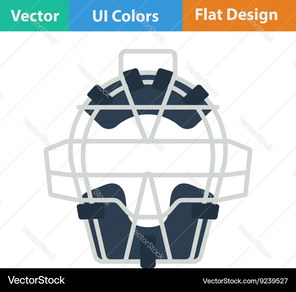 Baseball face protector icon Royalty Free Vector Image