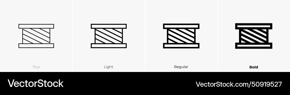 Bobbin icon thin light regular and bold style Vector Image